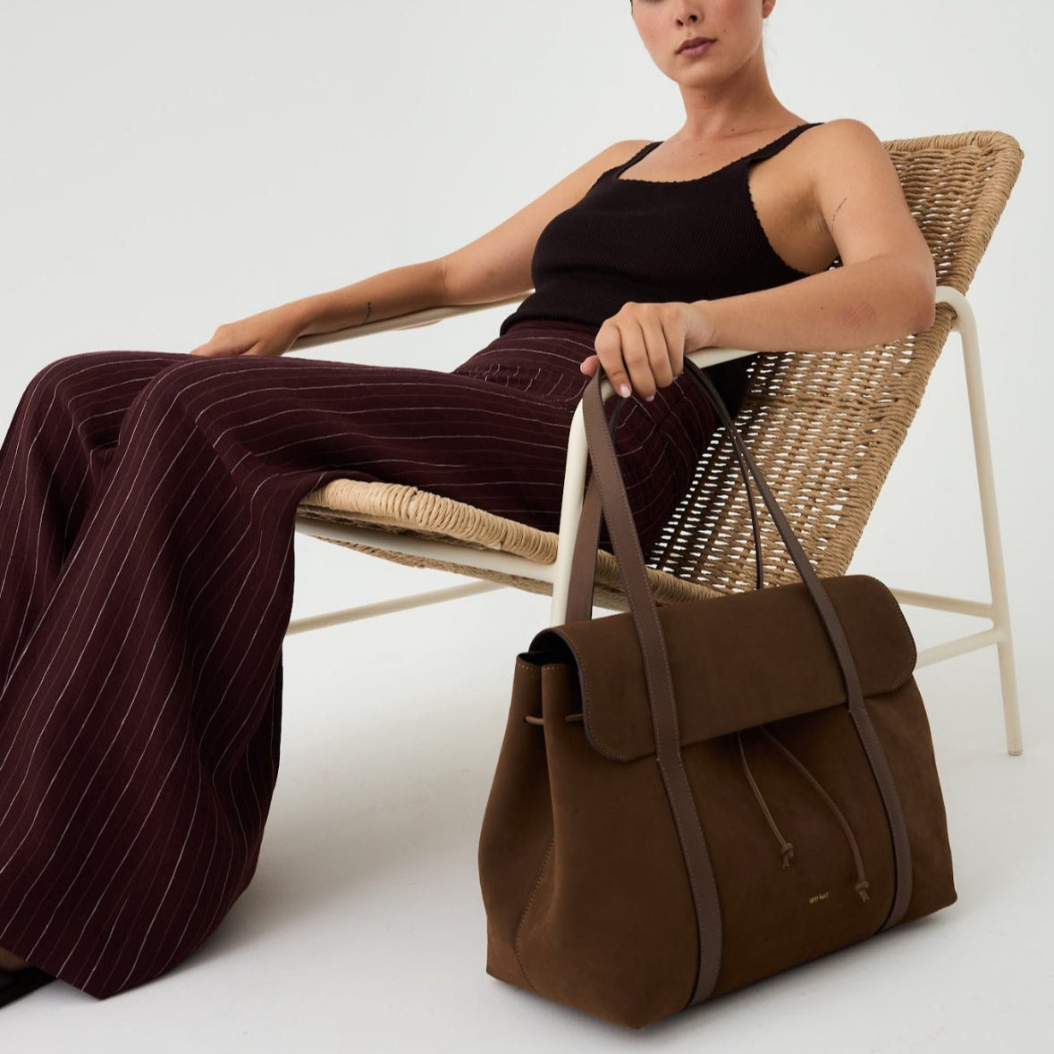 The Greatest Shopper – Suede Fango Leather Tote | Ann Kurz – ann kurz